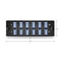 China 12 Port MTP Fiber Adapter Panel 96 144 288 Fibers OS2 OM3 OM4 Duplex Cassette Module for sale