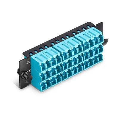 China 18 Port LC Duplex Fiber Adapter Panel 36 Fibers OM4 Multimode Shuttered for sale