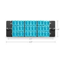 China 18 Port LC Duplex Fiber Adapter Panel 36 Fibers OM4 Multimode Shuttered for sale