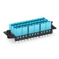 China 18 Port LC Duplex Fiber Adapter Panel 36 Fibers OM4 Multimode Shuttered for sale