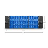 China 18 Port LC Duplex OS2 Single Mode Fiber Cassette 36 Fibers Shuttered Adapter Panel for sale