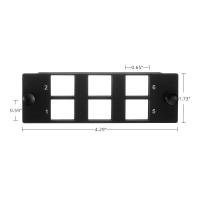 China 6 Port Wall Mount Fiber Patch Panel Box Multimedia Copper Modular 6 Plastic Clips for sale