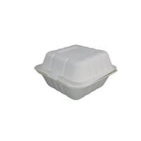 China Sugarcane Bagasse Biodegradable Clamshell Food Containers 9'' X 7'' for sale
