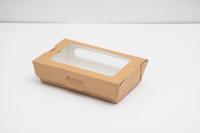 China Custom Printed Kraft Paper Food Packaging Box Take Away For Lunch Salad Cake Pastries for sale