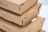 China Fast Food Kraft Paper Take Out Boxes Salad Kraft Package Box With Window for sale