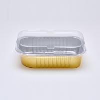 China Golden Aluminum Foil Food Disposable Baking Pans With Lids for sale
