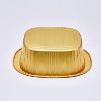 China 325ml Foil Food Container Aluminum Foil Baking Cups With Lids Square for sale