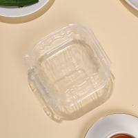 China 500ml 18oz Transparent PP Hinged Lid Microwave Container 6.2''X5.8''X3'' for sale