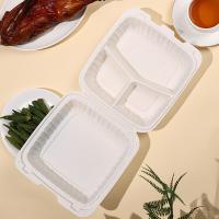 China 1200ml 43oz Transparent PP Hinged Lid Microwave Container 9.2''X9.5''X3'' for sale