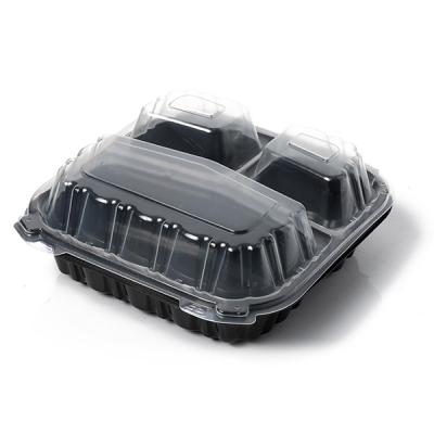China 830ml PP Hinged Lid Microwave Container 30oz 8''X8.5''X3'' for sale