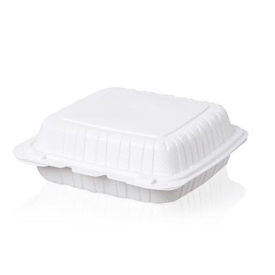 China 31oz 860ml Takeout MFPP Hinged Lid Microwavable Container 8''X8''X2.8'' for sale