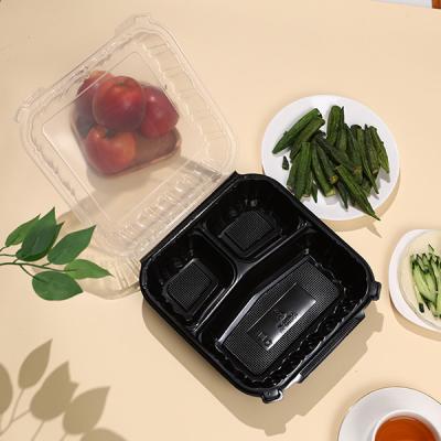 China 830ml PP Hinged Lid Microwave Container 30oz 8''X8.5''X3'' for sale