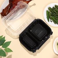 China 970ml PP Hinged Lid Microwave Safe Lunch Containers 35oz 9.1''X7''X3'' for sale