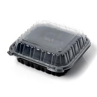 China 1150ml PP Hinged Lid Microwave Container 41oz 8''X8.3''X3'' for sale
