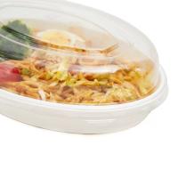 China Sturdy Sustainable Bagasse 18OZ Takeaway Oval Sugarcane Disposable Bowls for sale