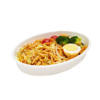 China 26OZ Eco Friendly Biodegradable Container Sugarcane Bagasse Takeaway Oval Bowl for sale