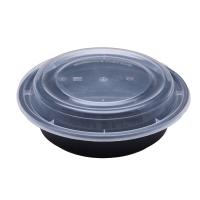 China 16oz PP American Style Black Base Round Container Food Grade for sale