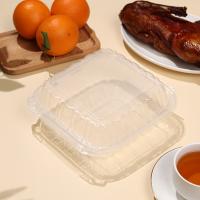 China Reusable Plastic Food Packaging Box, PP Hinged Lid Clamshell Container,Microwavable,6.5”x7”x3” for sale
