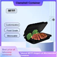 China Takeaway Meal Container Takeout MFPP Hinged Lid Microwavable Container 9”x6”x2.6” for sale