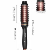 China 2-IN-1 Hair Straightener Curl Brush Electric Heated Fast Heat Drying Styler Dual Voltage 65W 21,000 RPM Motor Home Travel Salon for sale