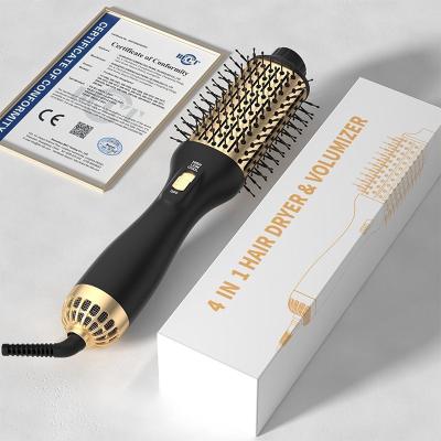 China Wholesale Professional One-Step Hair Dryer Brush LCD Temperature Display Iron Electric Blow Styler Comb 1000W 2-Speed Fast for sale