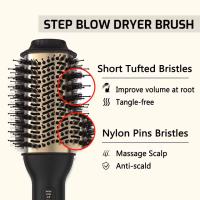 China Wholesale Professional One-Step Hair Dryer Brush LCD Temperature Display Iron Electric Blow Styler Comb 1000W 2-Speed Fast for sale