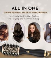 China Wholesale Professional One-Step Hair Dryer Brush LCD Temperature Display Iron Electric Blow Styler Comb 1000W 2-Speed Fast for sale