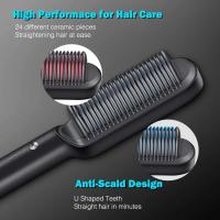 China Electric Ceramic Hair Straightening & Curling Comb Portable Waterproof Hair Styling Tool for Hotel Use for sale