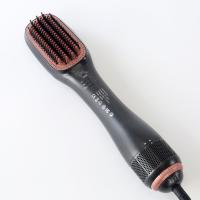 China Electric Ceramic Hairdryer Brush Straightener Overheating Protection Negative Ion Technology Fast Heating Lightweight Hotel for sale