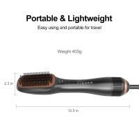 China Electric Ceramic Hairdryer Brush Straightener Overheating Protection Negative Ion Technology Fast Heating Lightweight Hotel for sale