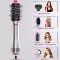 China Women's Ionic High Speed Outdoor Salon Hair Dryer Brush Straightener Curler Massager Rapid Warming Volumizer 1200W Hotel & RV for sale