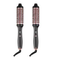 China Professional Portable Hair Brush Comb LED Temperature Display PTC Heater Thermal Brushes Fast Heating 65W Multi-Function for sale