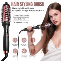 China Professional Portable Hair Brush Comb LED Temperature Display PTC Heater Thermal Brushes Fast Heating 65W Multi-Function for sale
