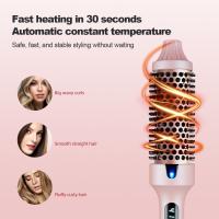 China Electric Ionic Thermal Brush with LED Display 300-420F for Different Hair Types Household Hotel Use 110-240V Universal Voltage for sale