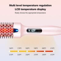 China Electric Ionic Thermal Brush with LED Display 300-420F for Different Hair Types Household Hotel Use 110-240V Universal Voltage for sale