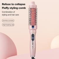 China 2-in-1 Compact Electric Infrared Ionic Curling Comb Straightening Iron with PTC Heater & LED Display for Household Use for sale