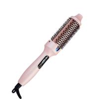 China Thermal Electric Heated Brush Blowout Boost Dual Voltage Pink Negative Ion Technology 5 Temperature Settings PTC Household for sale