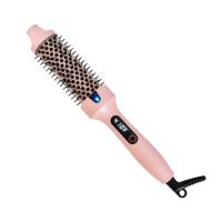China Electric PTC Heated Curling Iron Brush 38mm Thermal Round Brush Anti-Scald Hair Styler Volumizing Curler for Home Salon & RV Use for sale