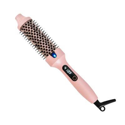 China Electric PTC Heated Curling Iron Brush 38mm Thermal Round Brush Anti-Scald Hair Styler Volumizing Curler for Home Salon & RV Use for sale