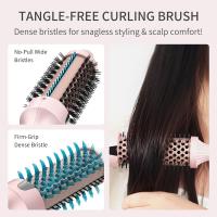 China Electric PTC Heated Curling Iron Brush 38mm Thermal Round Brush Anti-Scald Hair Styler Volumizing Curler for Home Salon & RV Use for sale