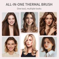 China Electric PTC Heated Curling Iron Brush 38mm Thermal Round Brush Anti-Scald Hair Styler Volumizing Curler for Home Salon & RV Use for sale