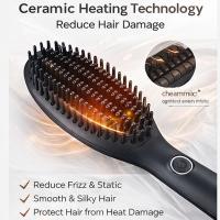 China 2026 High Quality Wholesale Private Label Electric Wide Plate Hair Brush Hair Comb Electric Anti-scald Hot Brush for sale