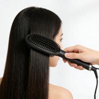 China 2026 High Quality Wholesale Private Label Electric Wide Plate Hair Brush Hair Comb Electric Anti-scald Hot Brush for sale