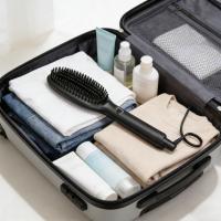 China 2026 High Quality Wholesale Private Label Electric Wide Plate Hair Brush Hair Comb Electric Anti-scald Hot Brush for sale