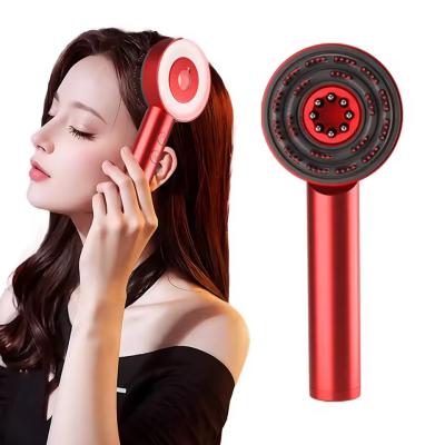 China Stimulate Hair Growth Vibration Massage Comb Plastic Red Light Therapy Thinning Hair Treatment Scalp Massaging Brush 1500mAh for sale
