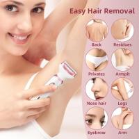 China 4-in-1 Rechargeable Rotating Disc Electric Razor Women Painless Grooming Kit-Portable Plastic Household Travel Use English for sale