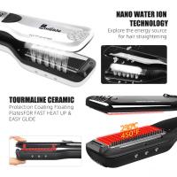 China Professional Electric Ceramic Hair Straightener with LCD Display Steam 5-Level Adjustable for Salon Hotel Outdoor & Home Use for sale