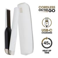 China Cordless Ceramic Hair Straightener Fast Heating USB-Powered Multi-Temperature Tangle-Free Salon Household Use 120-210C for sale