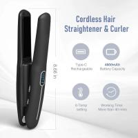 China USB Cordless Hotel & Outdoor Use Multi-Temperature Fast Heating Portable Ionic Hair Straightener for sale