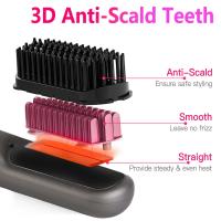 China Rechargeable Foldable Negative Ion Portable Ceramic Curling Hair Comb 12-Temperature USB Household Doesn't Hurt Hair Travel for sale